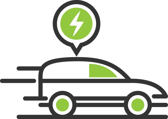 Funny cartoon green car Royalty Free Vector Image