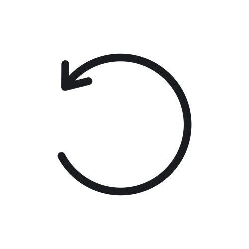 Undo icon set return back arrow symbol reverse Vector Image