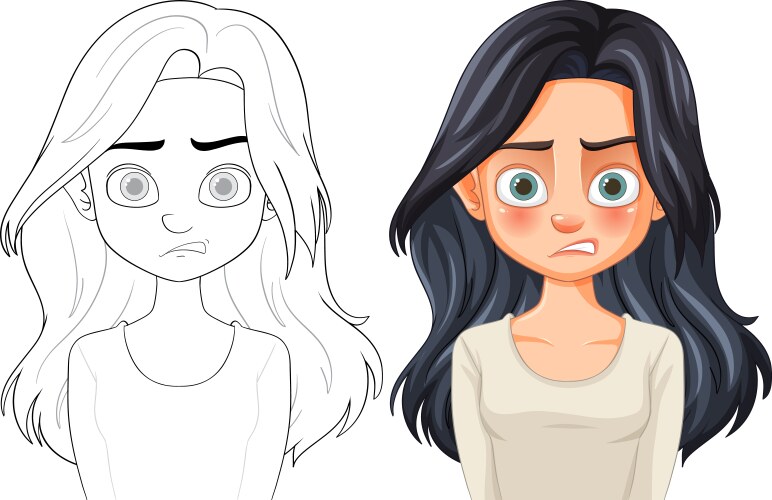 Cartoon Face Worried Vector Images (over 7,200)