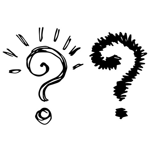 Large question mark sketch Royalty Free Vector Image