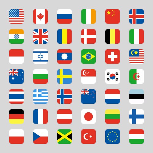 World flags Royalty Free Vector Image - VectorStock
