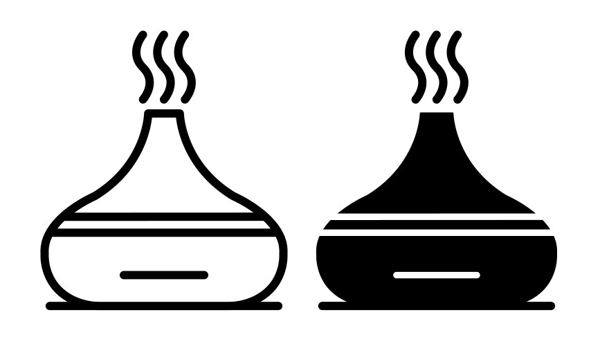 Diffuser icon set scent reed aromatherapy symbol Vector Image