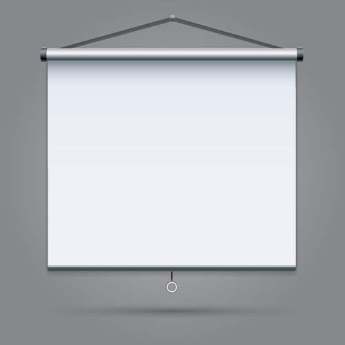 Whiteboard projector presentation screen Vector Image