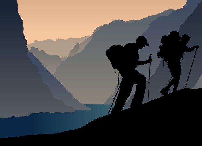 Mountain climber Royalty Free Vector Image - VectorStock