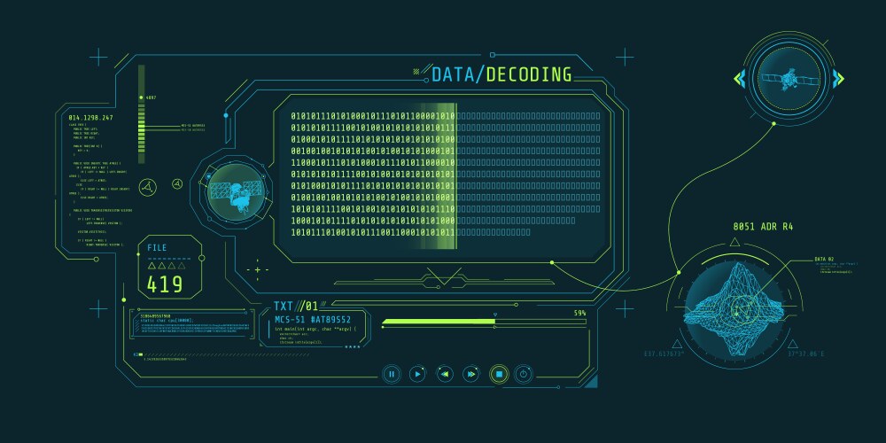 Interface For Decoding Satellite Data About Vector Image