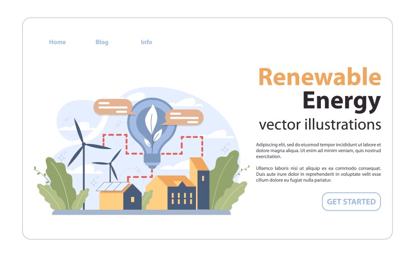 Renewable energy transition Royalty Free Vector Image