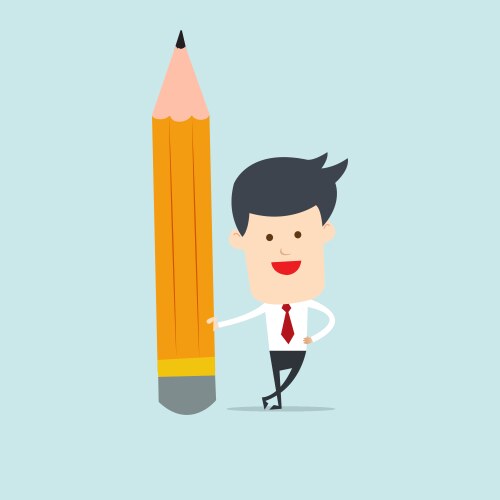 Cartoon Holding Pencil Vector Images (over 4,100)