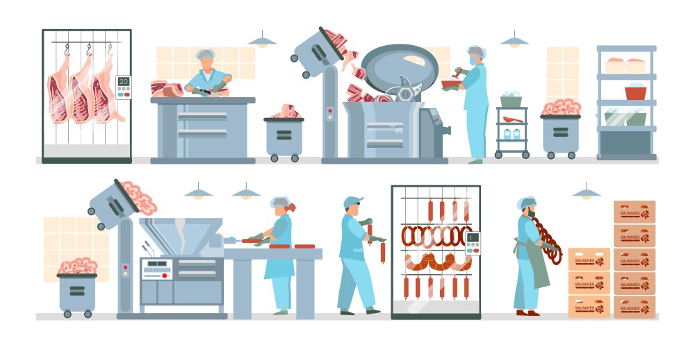 Meat Processing Vector Images (over 2,300)
