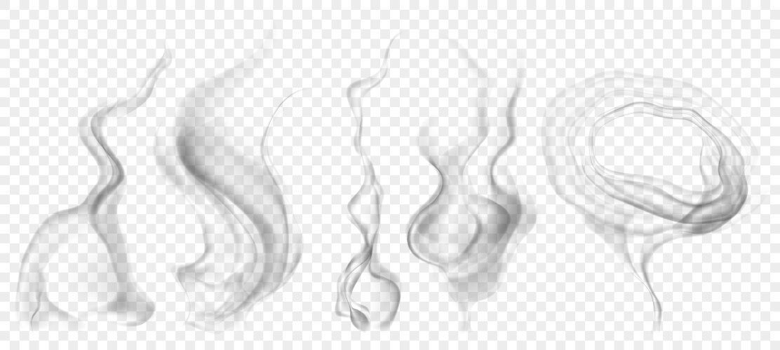 Smoke set Royalty Free Vector Image - VectorStock