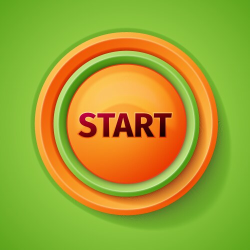 Engine start stop button car dashboard element Vector Image