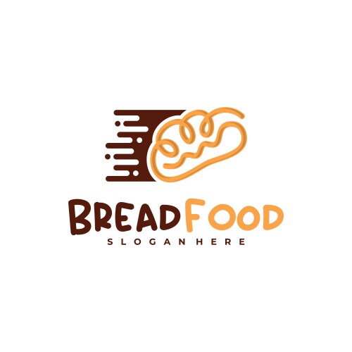 Fast bread logo template creative Royalty Free Vector Image