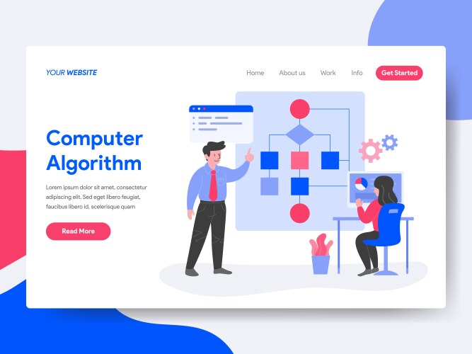 Computer vision concept modern flat design Vector Image