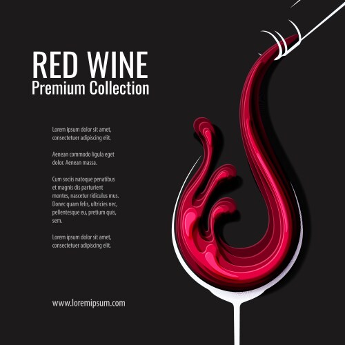 Glass wine with splash logo design Royalty Free Vector Image