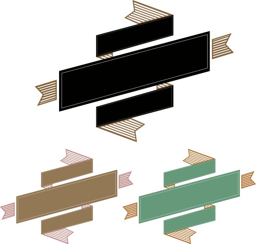 Red realistic hanging title ribbon Royalty Free Vector Image