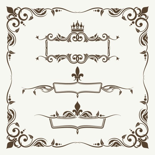 Elegant royal frame Royalty Free Vector Image - VectorStock