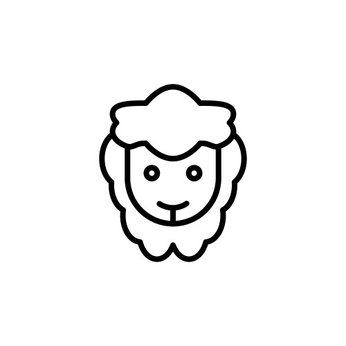 Sheep icon set animal face symbol Royalty Free Vector Image