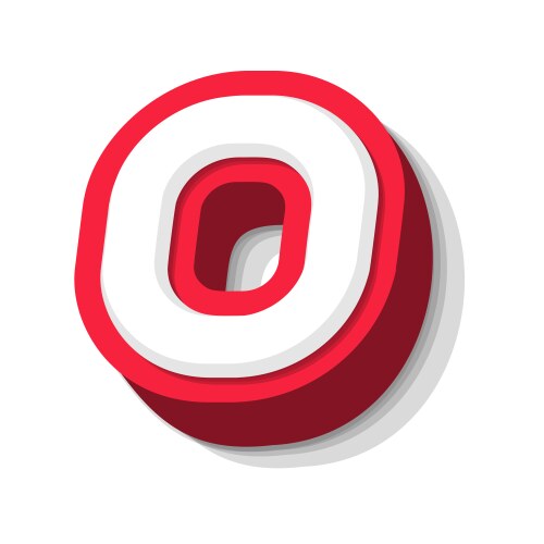 3d bold funny letter p heavy type for modern Vector Image