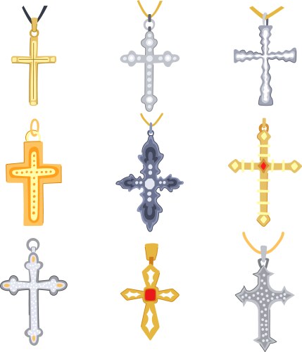 Christ cross christian cartoon Royalty Free Vector Image