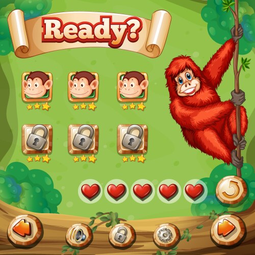 Monkey doing multitasking with mind map Royalty Free Vector