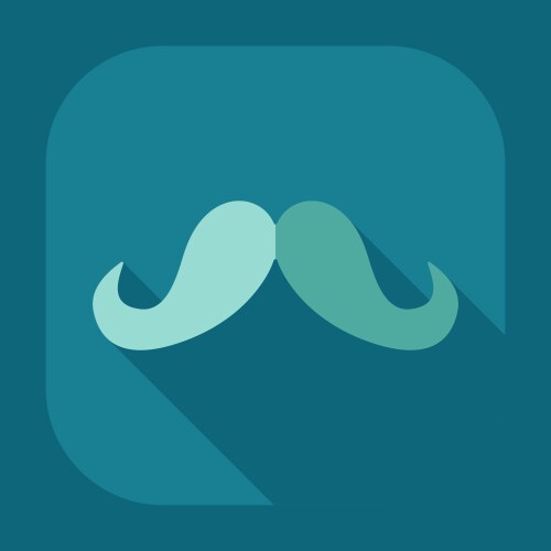 Flat modern design with shadow icon mustache Vector Image