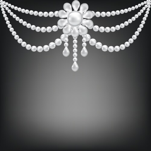 Pearl border Royalty Free Vector Image - VectorStock