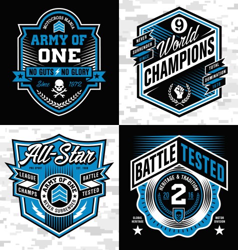 Sports emblem graphics Royalty Free Vector Image
