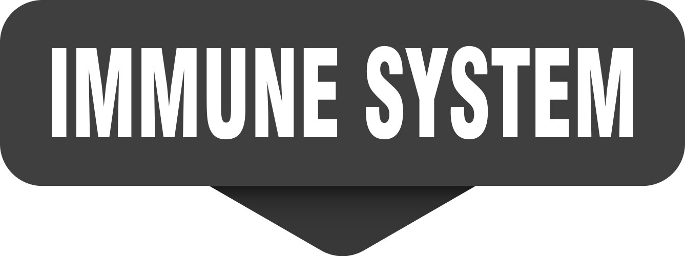 Immune system sticker sign Royalty Free Vector Image