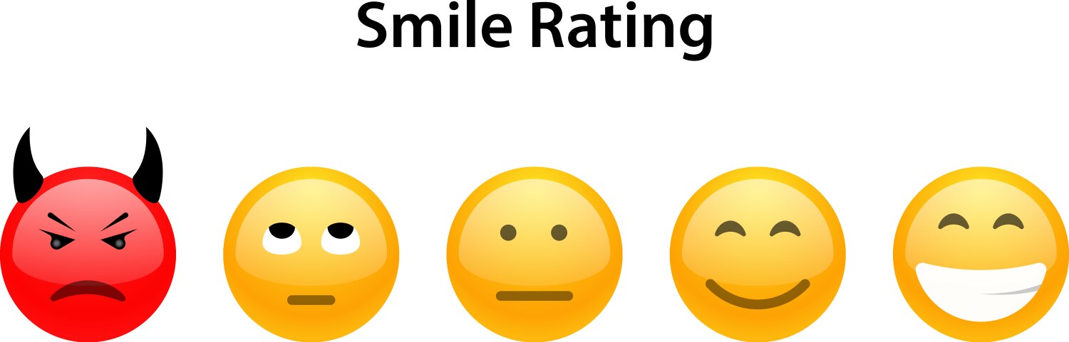 Set faces scale feedback - isolated Royalty Free Vector