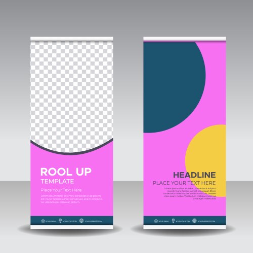 Advertising signboard design with color gradient Vector Image