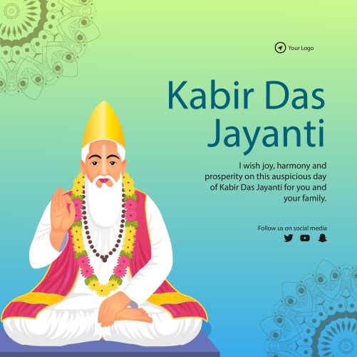 Happy kabir das jayanti banner design Royalty Free Vector