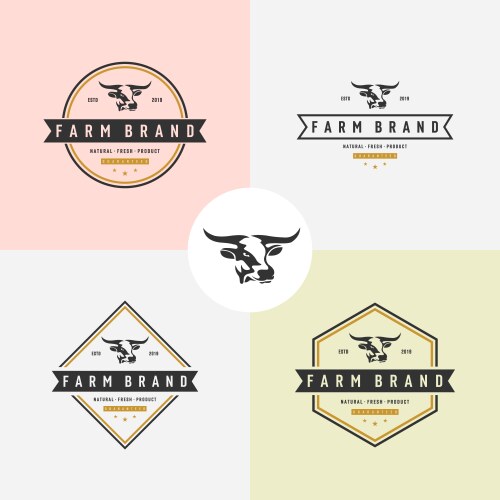 Cow Head Label Silhouette Vector Images (over 3,600)