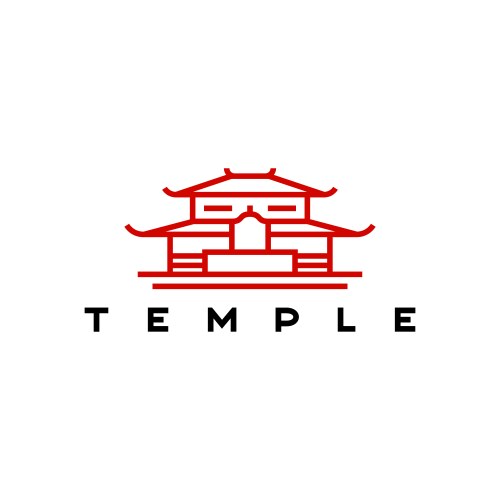 Temple house logo icon Royalty Free Vector Image