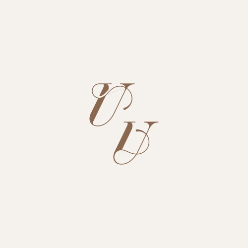 Initial monogram logo wedding concept design Vector Image