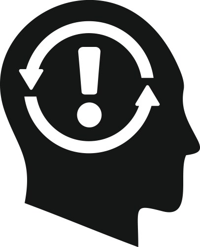 Brain solution plan icon simple evidence Vector Image