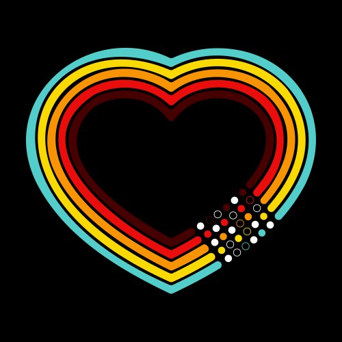 Modern heart background Royalty Free Vector Image