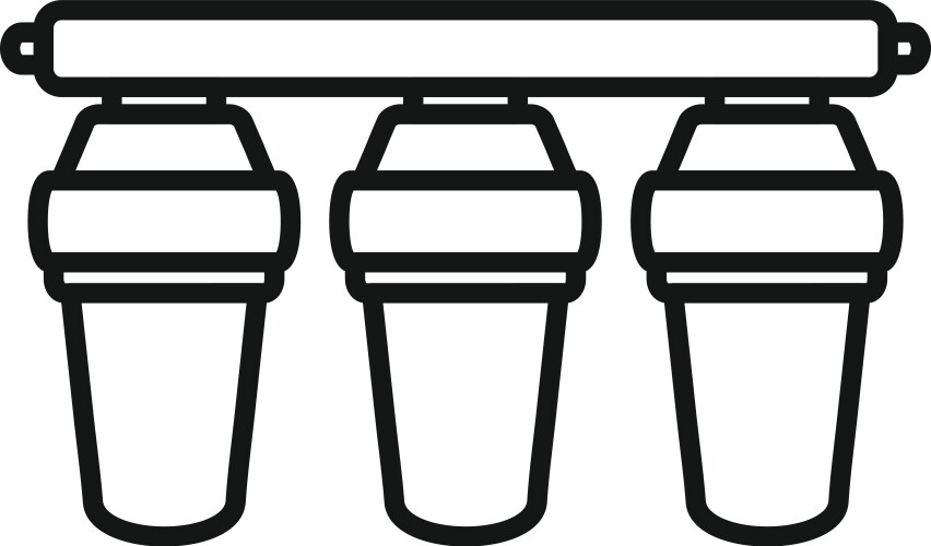 Tank filter icon outline water Royalty Free Vector Image