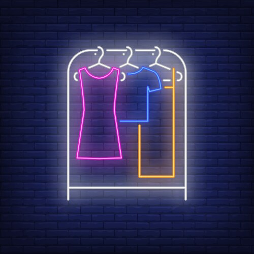 Clothes neon icons Royalty Free Vector Image - VectorStock