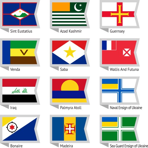 All flags canada regions Royalty Free Vector Image