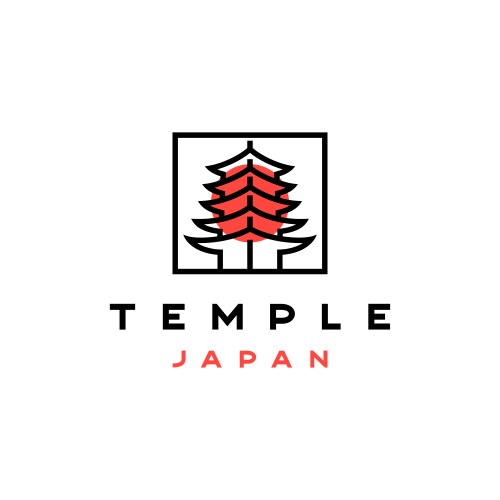 Temple house logo icon Royalty Free Vector Image