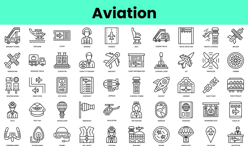 Set of metaverse icons linear style icon bundle Vector Image
