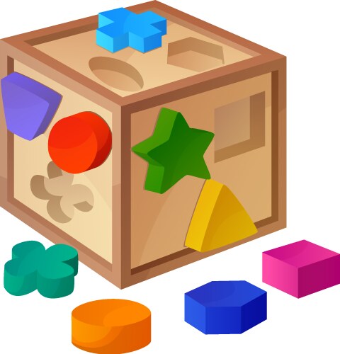Sorter toy cartoon icon Royalty Free Vector Image