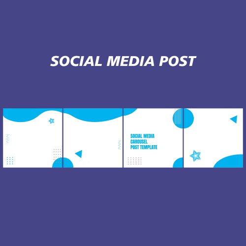 Instagram carousel post template Royalty Free Vector Image
