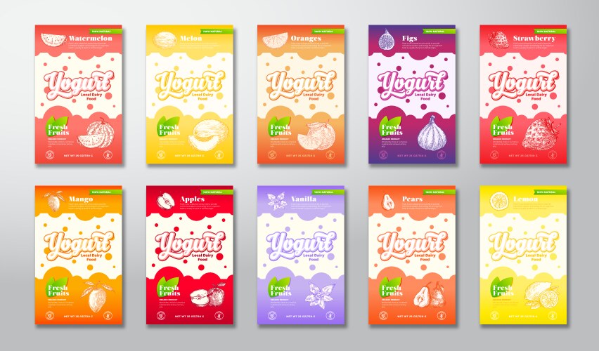Stickers Yogurt Template Vector Images (over 430)