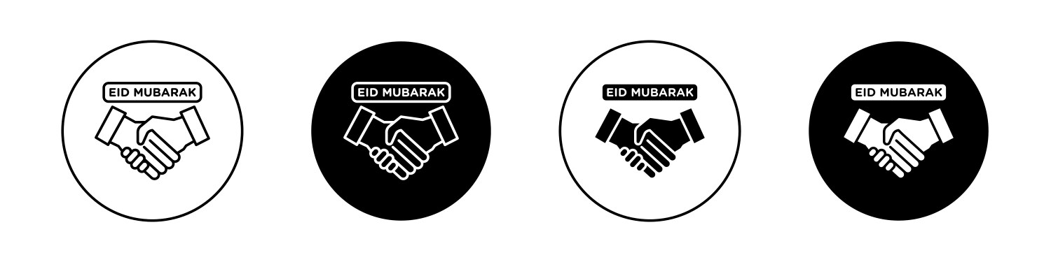 Handshaking icon set partnership shake hand Vector Image