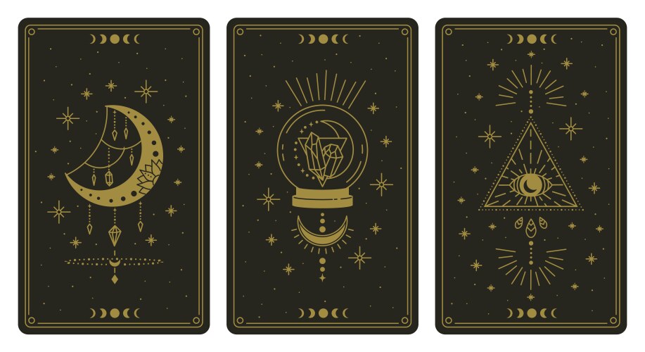 Witchcraft circular symbols magical spell circle Vector Image