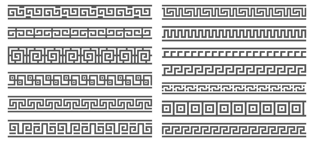 Greek style borders Royalty Free Vector Image - VectorStock