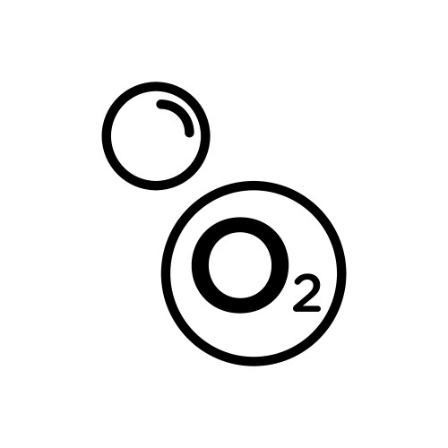 Oxygen o2 icon isolated on white background Vector Image