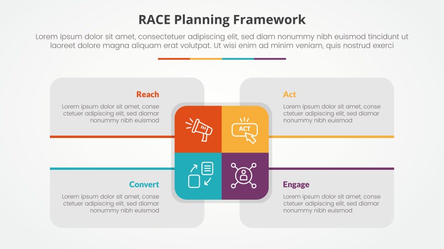 Race framework infographic concept for slide Vector Image Race framework infographic concept for slide Vector Image