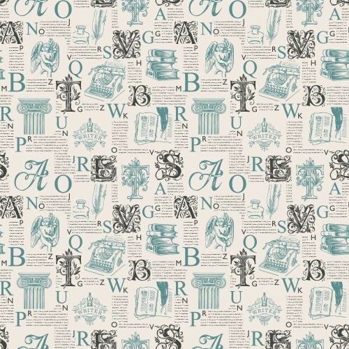 Creative letters seamless pattern english Vector Image