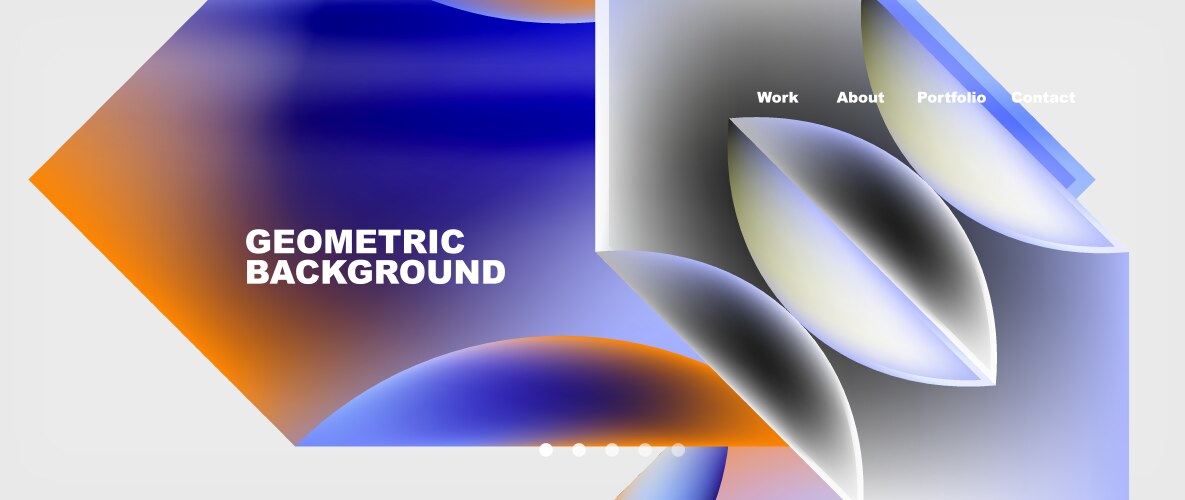 Glassmorphism geometric abstract background Vector Image